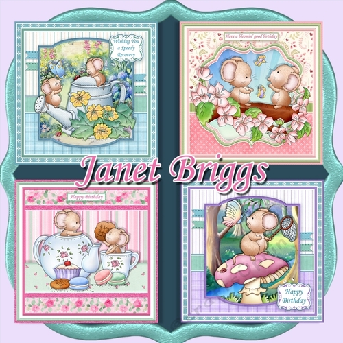 CUTE MICE 7.5 Decoupage & Inserts Bumper Kit (All New Designs set 2 ...