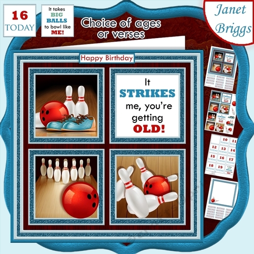 BOWLING NIGHT 7.5 Quick Layer Card & Ages Mini Kit - CUP869849_68 ...