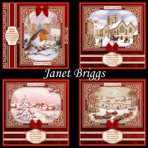 CHRISTMAS RED & GOLD 7.5 Quick Layer Cards & Inserts Bumper Kit ...