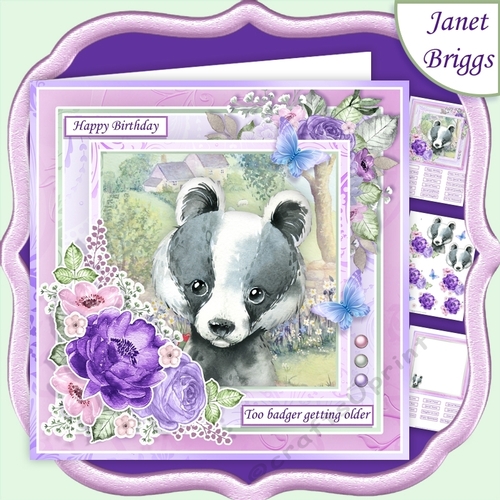 TOO BADGER GETTING OLDER 7.5 Decoupage & Insert Kit - CUP959674_68 ...