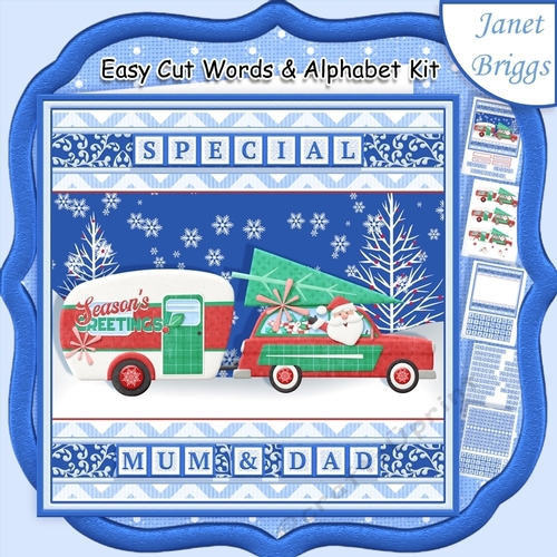 SANTA CARAVAN Christmas Easy Cut Word Strips & Alphabet Kit - CUP990801 ...