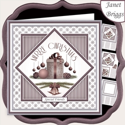 CHRISTMAS MONOTONE GIFT & BAUBLES 7.5 Quick Layer Card & Insert - Photo ...