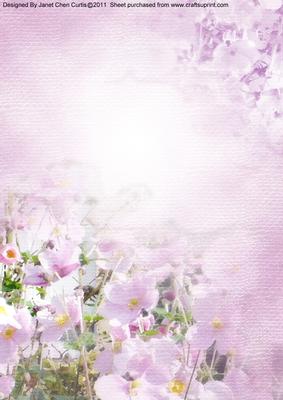 Light Purple Floral Backing Paper - CUP169147_730 | Craftsuprint