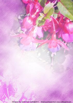 Bright Purple Floral Backing Paper - CUP169151_730 | Craftsuprint