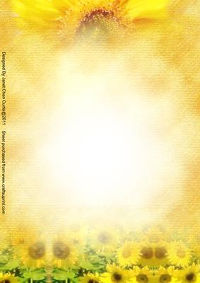 Yellow Floral Backing Paper - CUP169154_730 | Craftsuprint