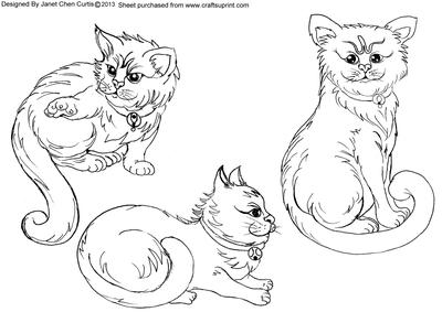 Three Cats - CUP448488_730 | Craftsuprint