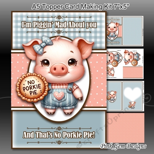 Porkie Pie A5 Mini Kit - CUP1273767_2053 | Craftsuprint