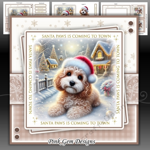 Santa Paws Golden Cockapoo Mini Kit - CUP1346069_2053 | Craftsuprint