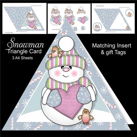 Triangle Snowman 1 Card - CUP569385_2053 | Craftsuprint