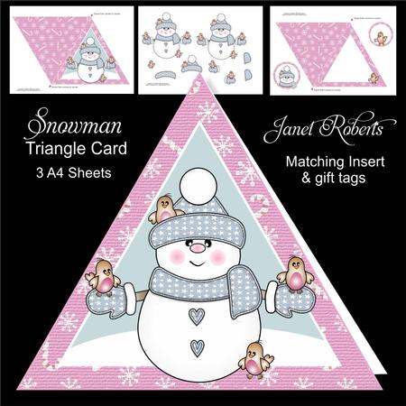Triangle Snowman 2 Card Mini Kit - CUP569536_2053 | Craftsuprint