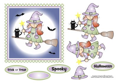 Little Witch Halloween Topper - CUP573731_2053 | Craftsuprint