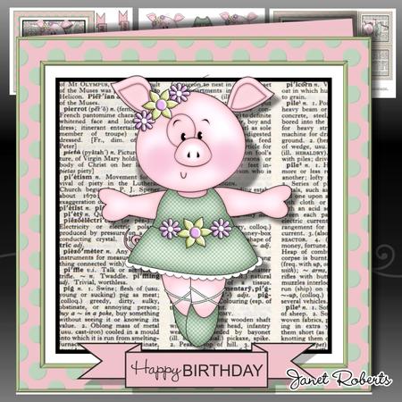 Ballerina Pig Dictionary Mini Kit - CUP608148_2053 | Craftsuprint