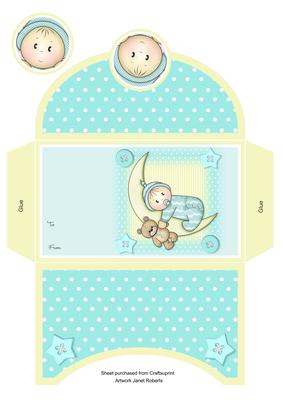 Moon Baby Boy Money Wallet - CUP611470_2053 | Craftsuprint
