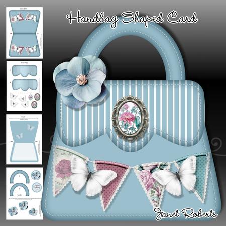 Blue Shaped Handbag Card - CUP623327_2053 | Craftsuprint