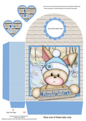 Bunny's 1st Christmas Large Gift Bag - CUP636965_2053 | Craftsuprint