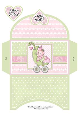 Baby Girl Buggy Money Wallet - CUP642640_2053 | Craftsuprint