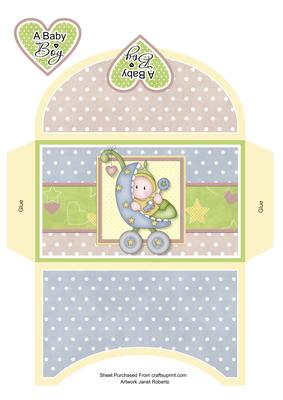 Baby Boy Buggy Money Wallet - CUP642944_2053 | Craftsuprint