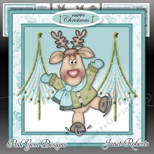 Ice Skating Jingles Reindeer Mini Kit - CUP719445_2053 | Craftsuprint