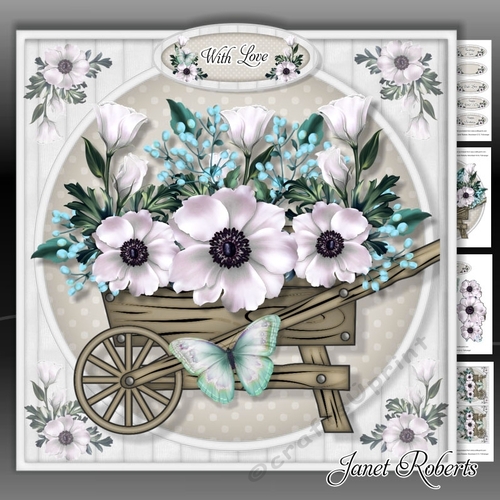 White Rose Barrow Mini Kit - CUP773026_2053 | Craftsuprint