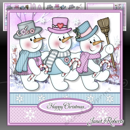Snowmen Trio Mini Kit - CUP795404_2053 | Craftsuprint