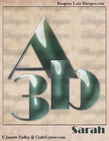 Sarah Alphabet - CUP551814_1749 | Craftsuprint