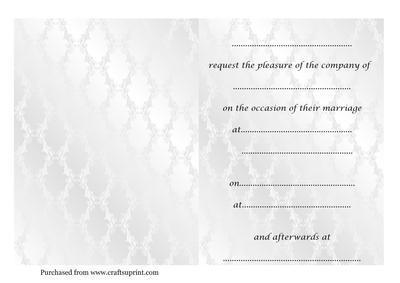A5 Wedding Invitation Insert - CUP464295_1952 | Craftsuprint