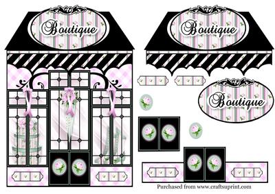A5 Boutique Shop Front Shaped Card - CUP465214_1952 | Craftsuprint
