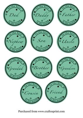 11 "to the Best" Word Toppers Male 5 - CUP544279_1952 | Craftsuprint