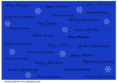 Christmas Text Backing in Blue - CUP571278_1952 | Craftsuprint