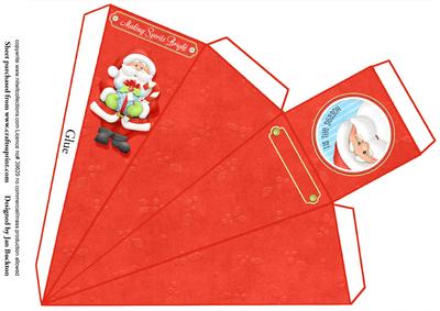 Santa Pyramid Gift Box 3 - CUP342643_1264 | Craftsuprint