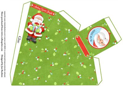 Santa Pyramid Gift Box 2 - CUP342644_1264 | Craftsuprint