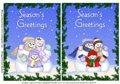 Seasons Greetings - Snowmen - CUP366387_1264 | Craftsuprint