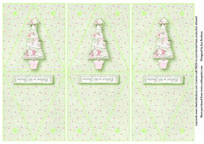 Triple Triangle Boxes - Green Xmas Tree - CUP477141_1264 | Craftsuprint