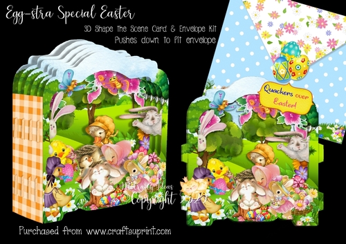 Egg-stra Special Easter Shape the Scene 3D Card and Envelope Kit ...