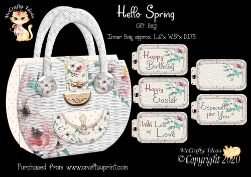 Hello Spring Gift Bag - CUP1030221_905 | Craftsuprint