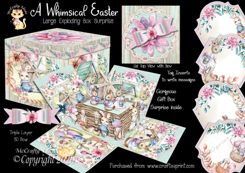 A Whimsical Easter Exploding Box Surprise Kit. - CUP1037073_905 | Craftsuprint