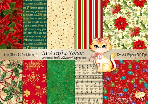 10 x A4 Traditional Christmas 2 Papers 200Dpi - CUP1085839_905 ...