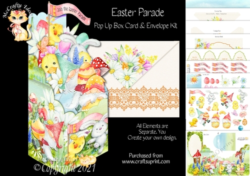Easter Parade Pop Up Box Card & Envelope Kit. - CUP1097665_905 ...