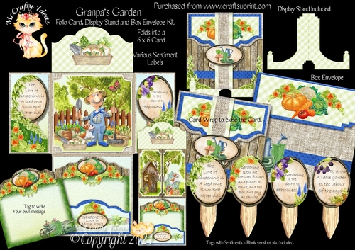 Grandpas Garden Folio Card Kit - CUP1109786_905 | Craftsuprint