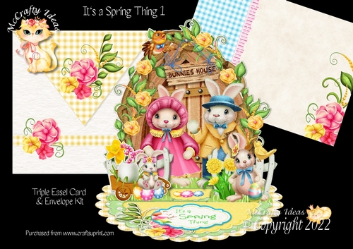 Its a Spring Thing 1 Triple Easel Card Kit - CUP1151319_905 | Craftsuprint
