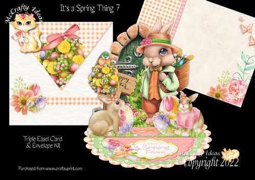 Its a Spring Thing 7 Triple Easel Card Kit - CUP1151758_905 | Craftsuprint