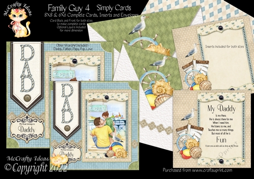 Family Guy 4 Simply Cards - CUP1159732_905 | Craftsuprint