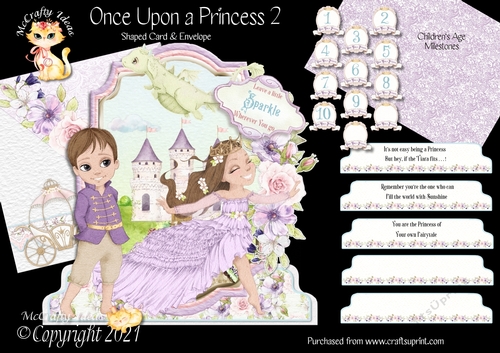Once Upon a Princess 2 Shaped 6x6 Card & Envelope Kit - CUP1162700_905 ...