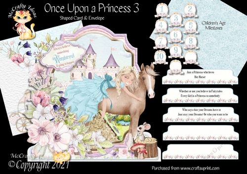 Once Upon a Princess 3 Shaped 6x6 Card & Envelope Kit - CUP1162701_905 ...