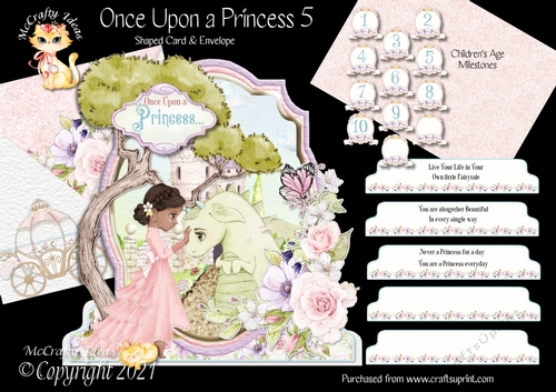 Once Upon a Princess 5 Shaped 6x6 Card & Envelope Kit - CUP1162703_905 ...