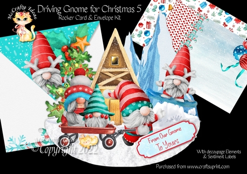 Driving Gnome for Christmas 5 Rocker Card Mini Kit - CUP1172723_905 ...