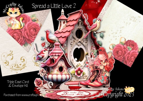 Spread a Little Love 2 Triple Easel - CUP1197779_905 | Craftsuprint
