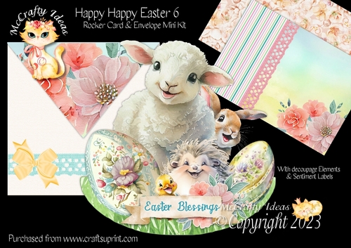 Happy Happy Easter 6 Rocker Card - CUP1206697_905 | Craftsuprint