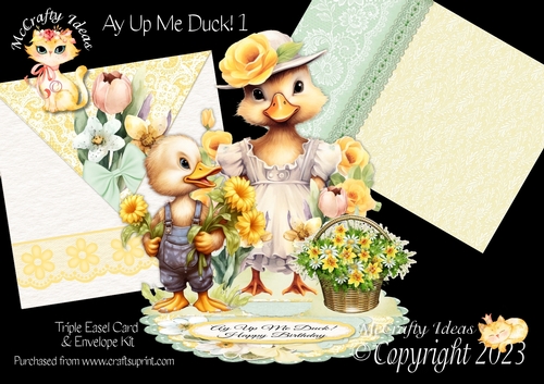 Ay Up Me Duck 1 Triple Easel - CUP1216165_905 | Craftsuprint