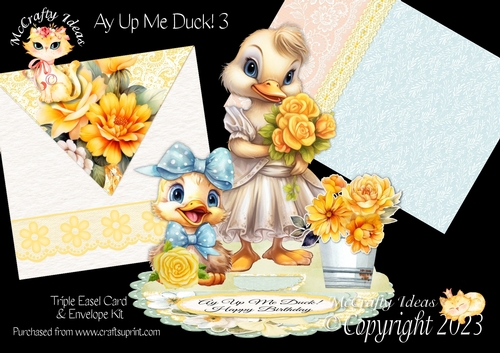 Ay Up Me Duck 3 Triple Easel - CUP1216167_905 | Craftsuprint